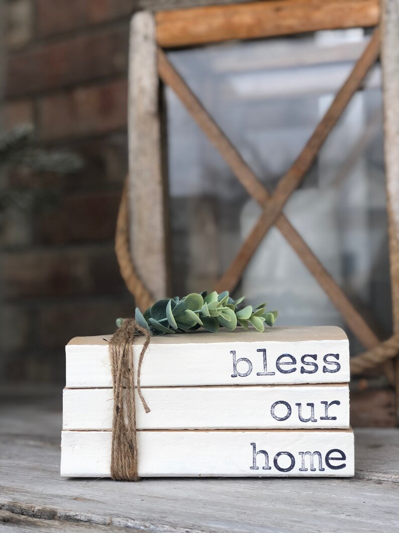 Books With Names Stamped Books Decorative Books Shelf - Etsy