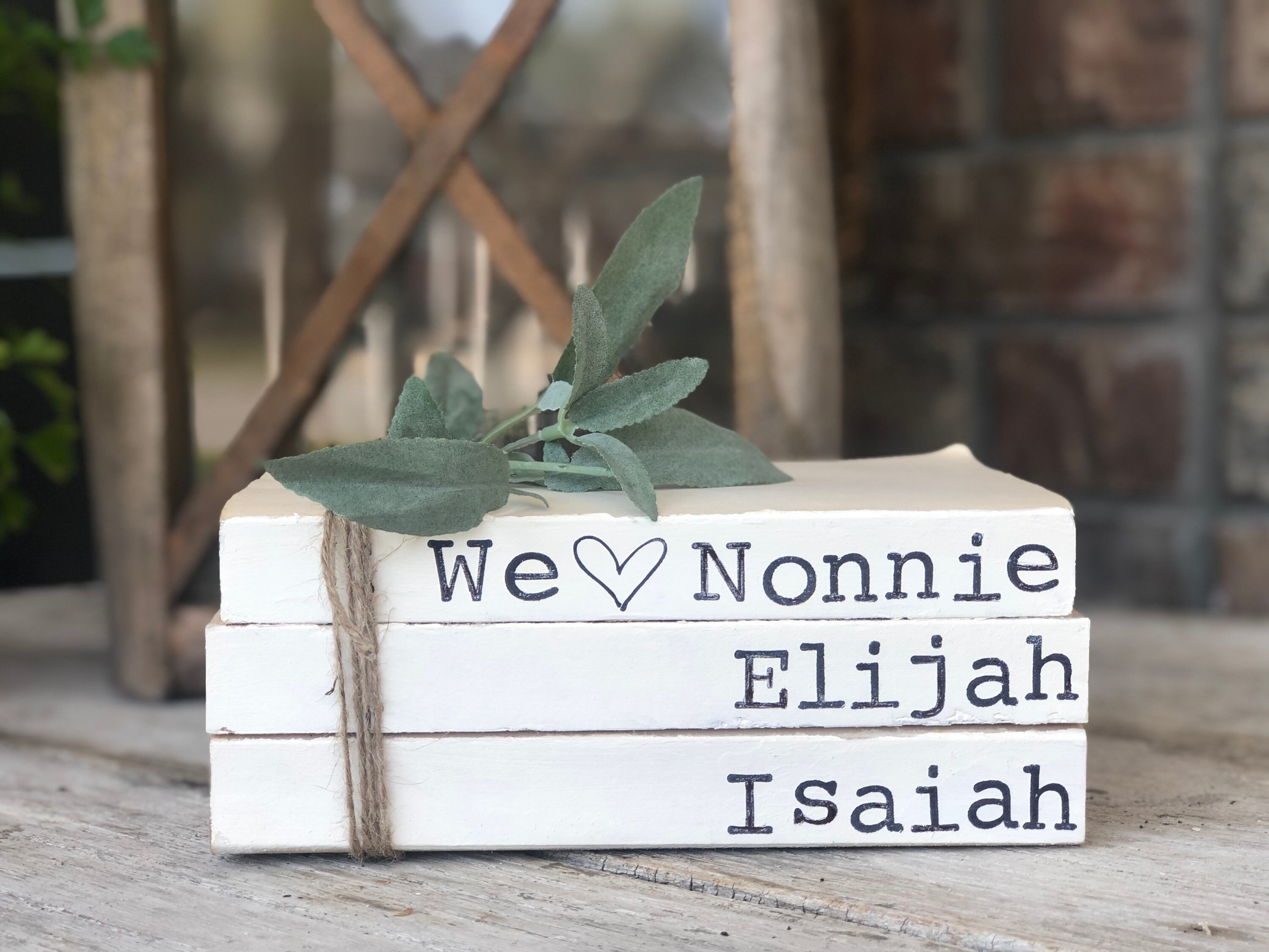 Books with names stamped books decorative books shelf | Etsy