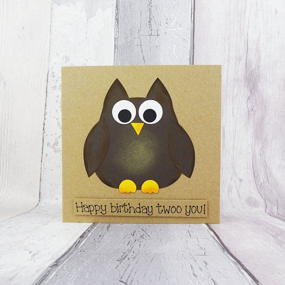 Items Similar To Funny Owl Birthday Card Handmade Brown Owl Card Cute items-similar-to-funny-owl-birthday-card-handmade-brown-owl-card-cute