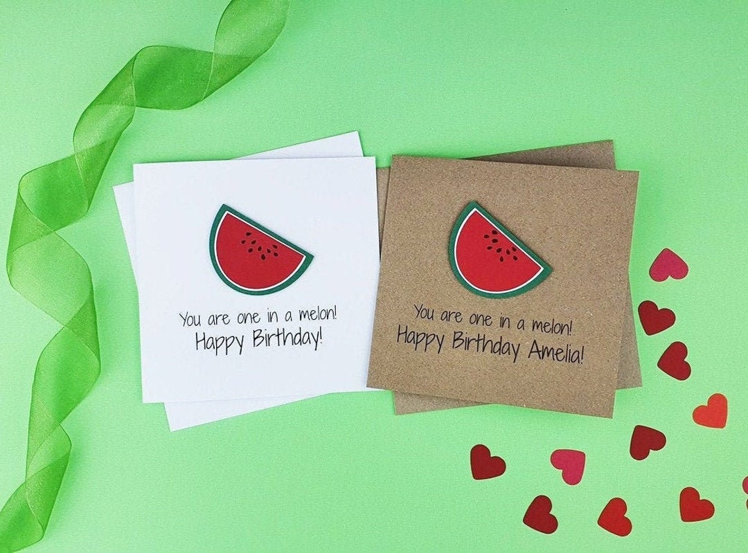 Funny Birthday Card Handmade Fruit Pun Card One in a Million - Etsy