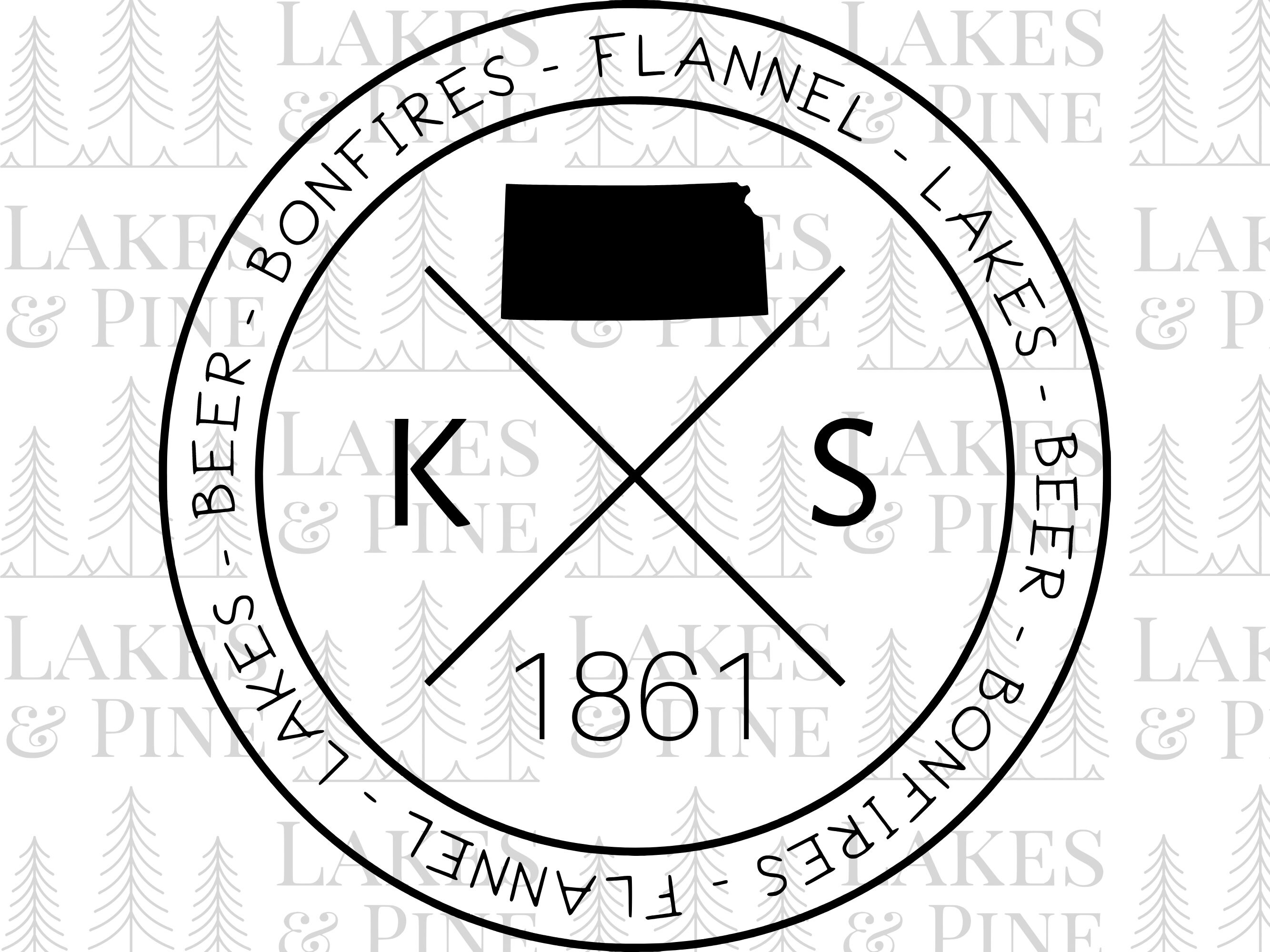 Kansas SVG | PNG | Cut File {lakes, Beer, Bonfires, Flannel} - Etsy