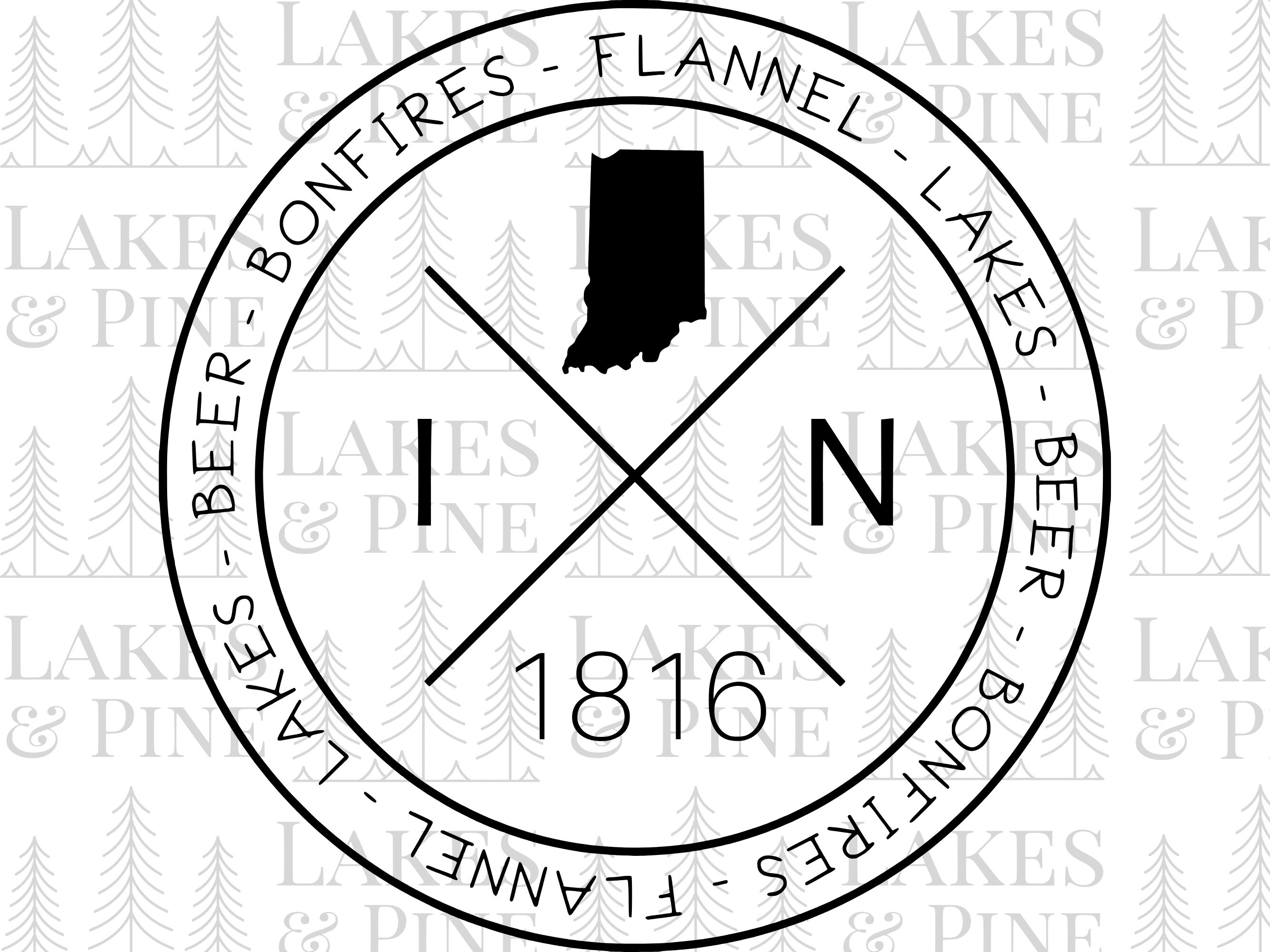 Indiana SVG | PNG | Cut File {lakes, Beer, Bonfires, Flannel} - Etsy