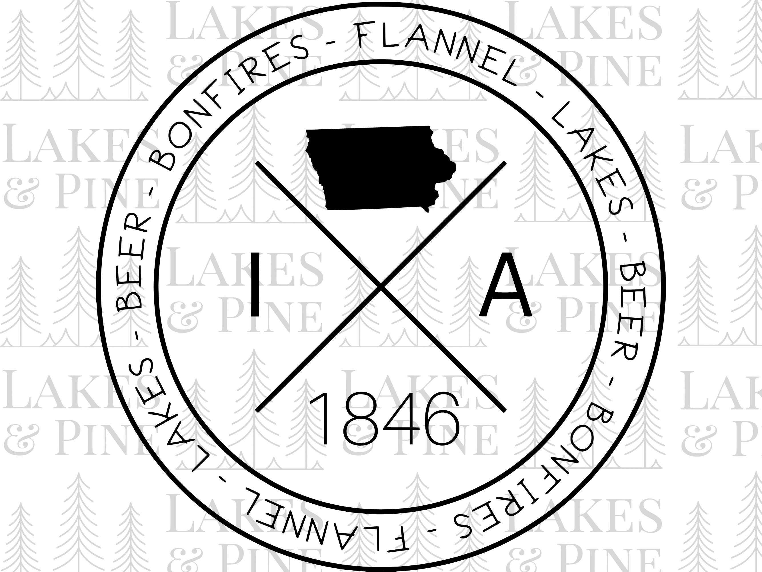 Iowa SVG | PNG | Cut File {lakes, Beer, Bonfires, Flannel} - Etsy