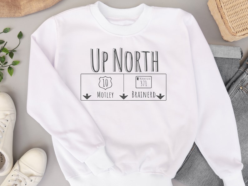 Up North MN Motley Brainerd Sign SVG | PNG | Cut File | Sublimination ...