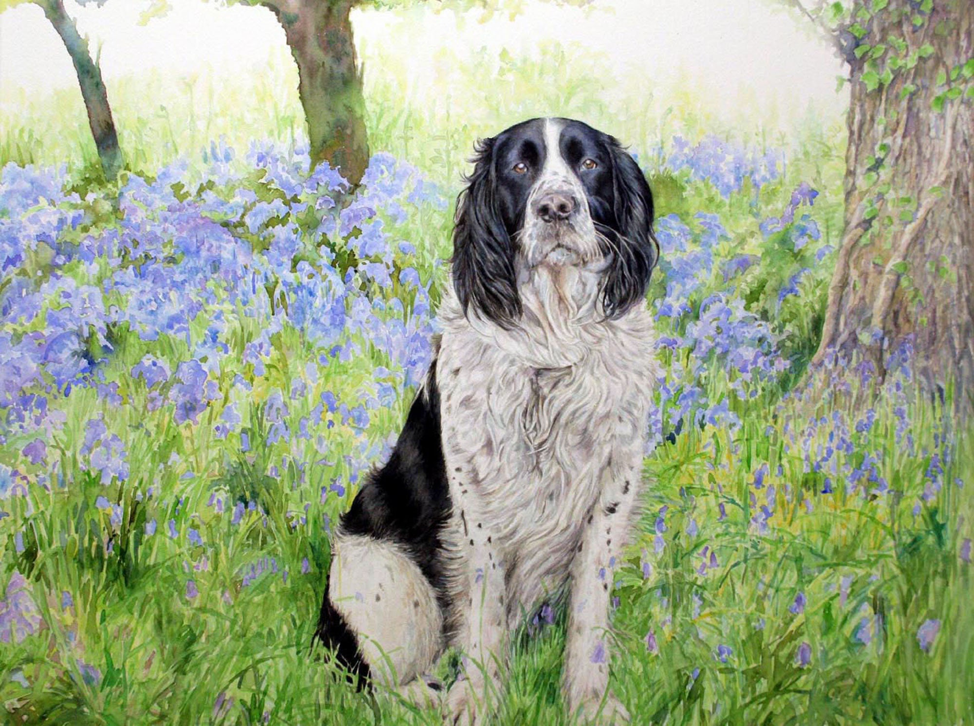 Original Custom Animal Portrait Hand Painted to Order in - Etsy