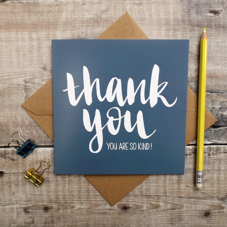 Thank You Card You Are so Kind Card Kindness Card - Etsy