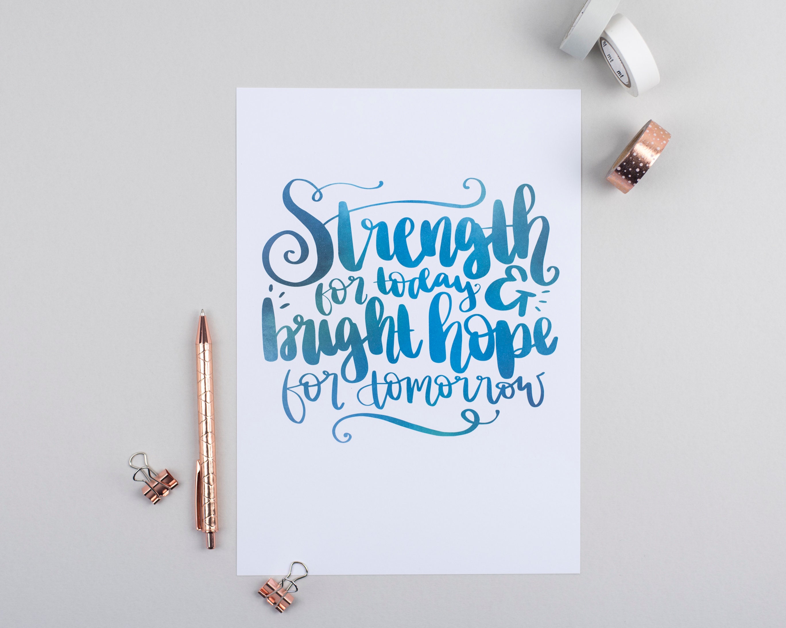 Strength for Today and Bright Hope for Tomorrow A5/A5 Print - Etsy