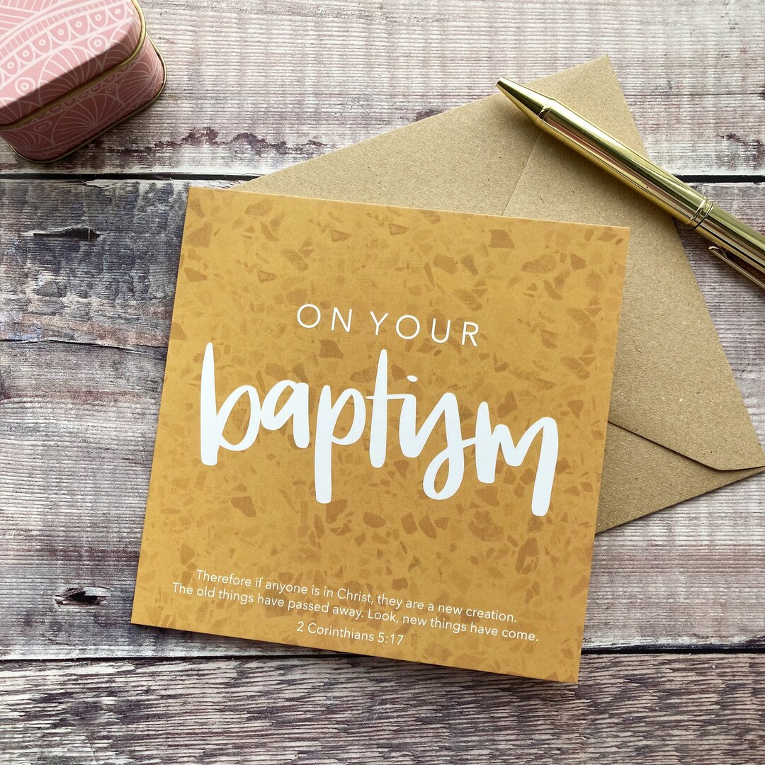 On Your Baptism Greetings Card - Contemporary Baptism Card - Etsy