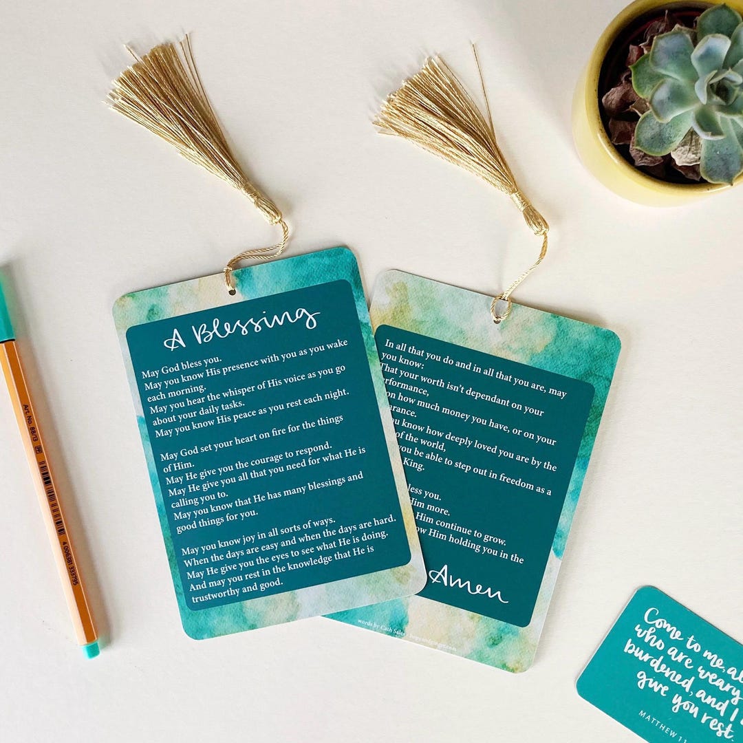 Blessing Prayer Card - Bookmark - Etsy