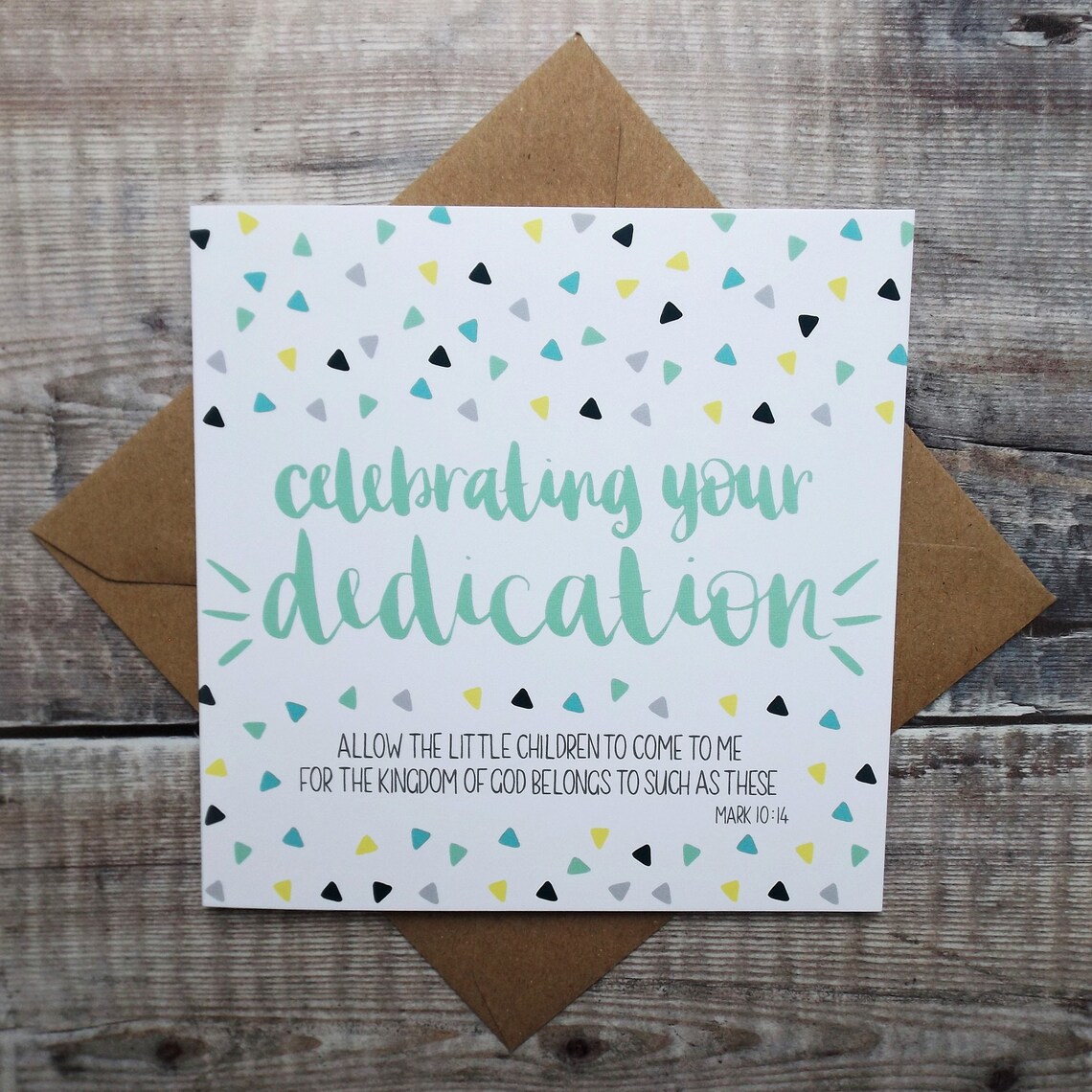Celebrating Your Dedication Card Christian Cards | Etsy
