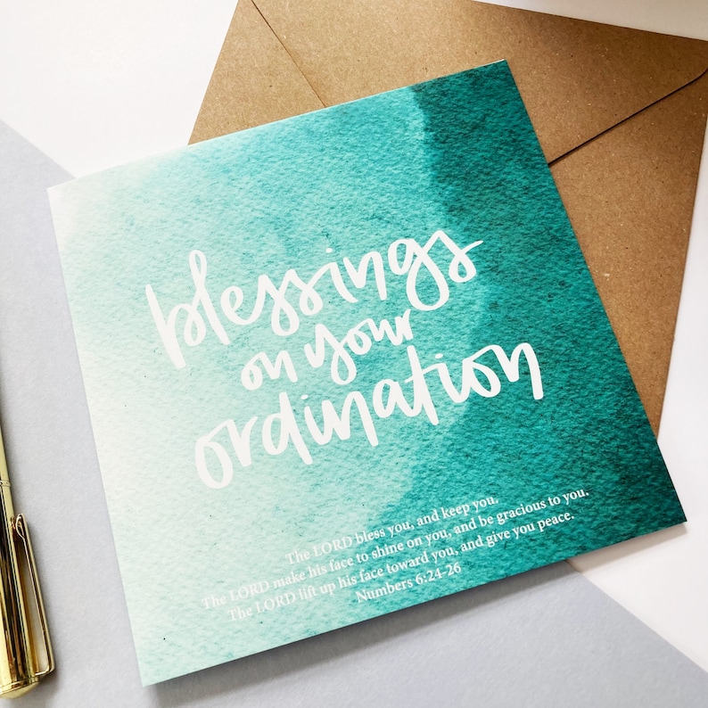 Blessings on Your Ordination - Christian Ordination Card - Numbers 6:24 ...