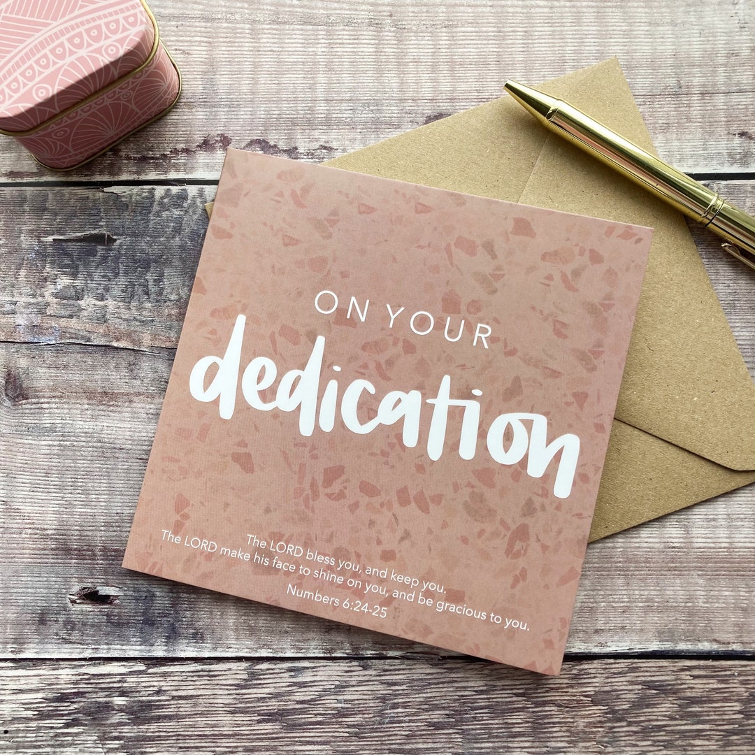 On Your Dedication Christian Greetings Card - Etsy