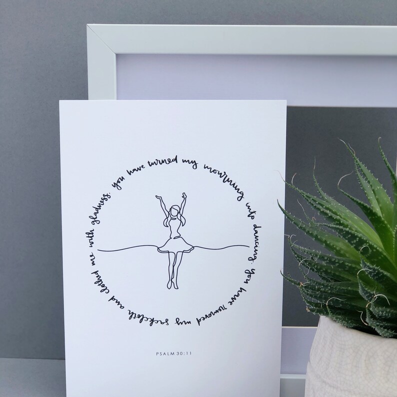 Mourning Into Dancing Christian Bible Art Print Psalm - Etsy
