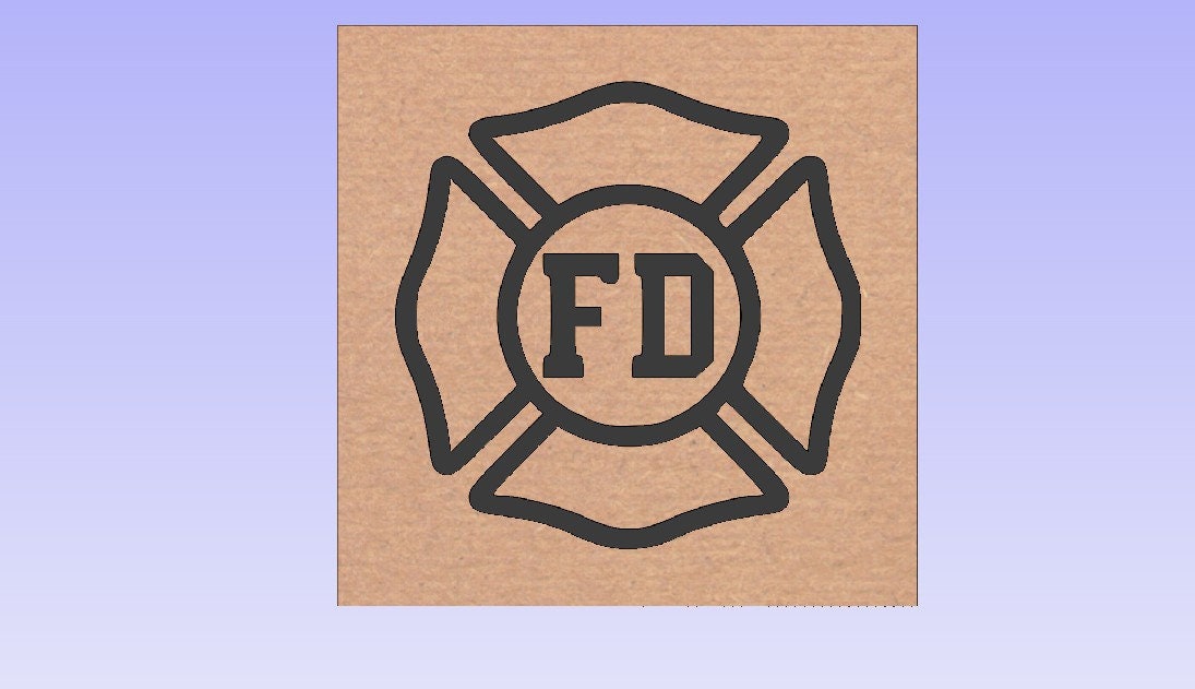 CNC / Laser DXF File Fire Department Logo Vector - Etsy
