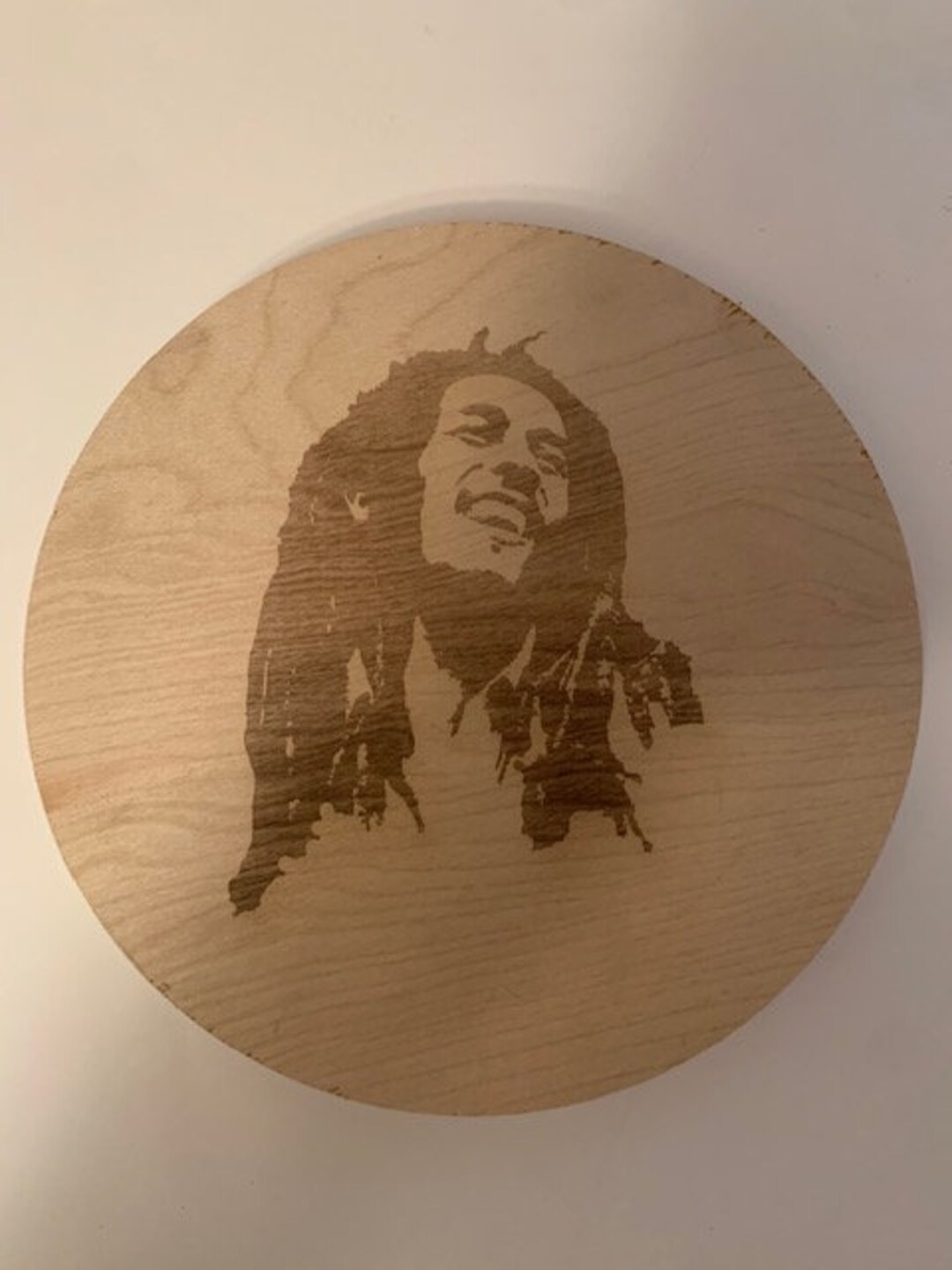 Bob Marley Laser Engraved Artwork , 8 3/4 Circle Made Out of Birch Wood ...