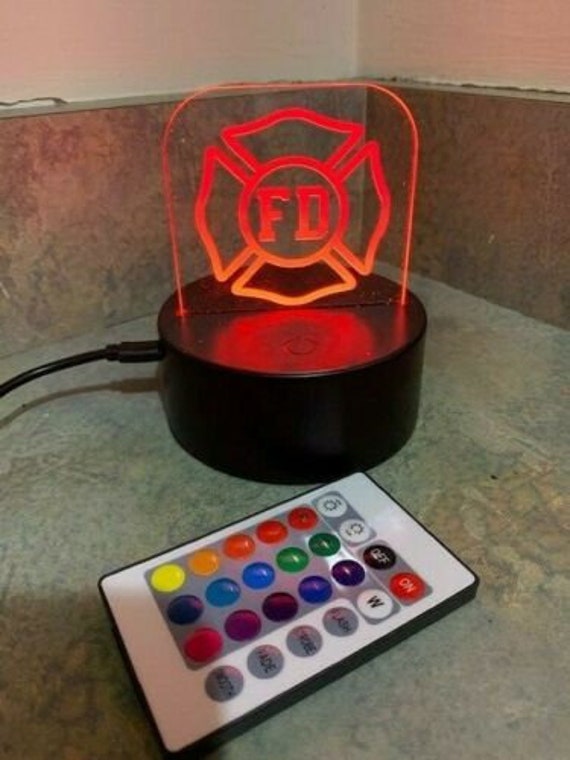 Fire Department Custom RGB 4 Lighted Led Sign Made in | Etsy