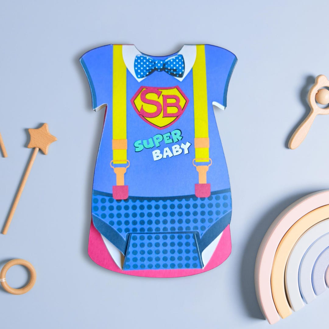 Super Baby Card – Baby Shower Greeting Card, New Baby Arrival Card ...
