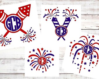 4th of July Monogram | Etsy