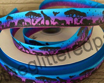 3 Yards Cute Wildlife 3 Animals Grosgrain Ribbon Your - Etsy