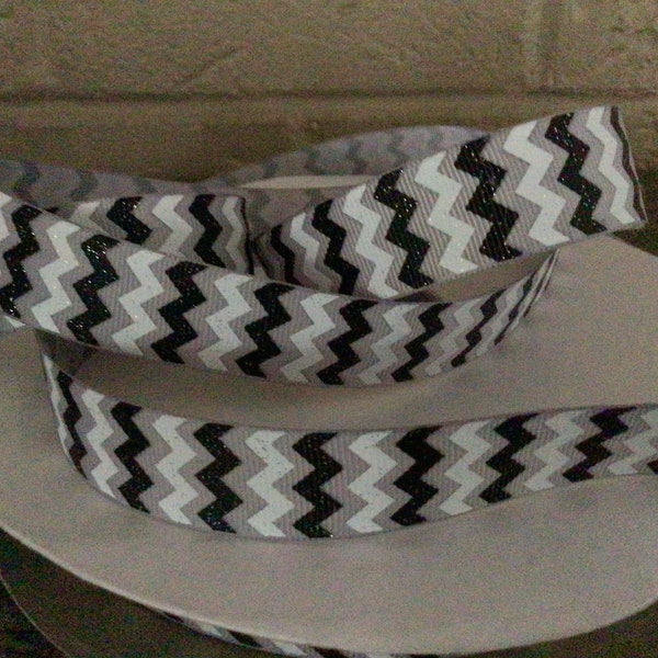 Gray Chevron Ribbon - Etsy