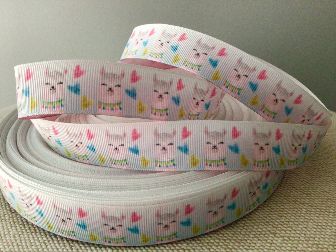 7/8" Fancy Llamas Grosgrain Ribbon - Etsy