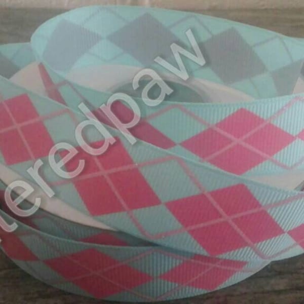 Blue Argyle Fabric - Etsy