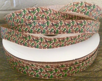 3/8 Camouflage Camo Print Grosgrain Ribbon Deer Hunting Forest Tree ...