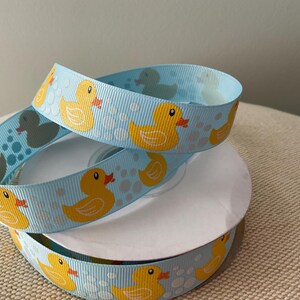 7/8” Rubber Ducky on Light Blue Grosgrain Ribbon by the Yard - Etsy