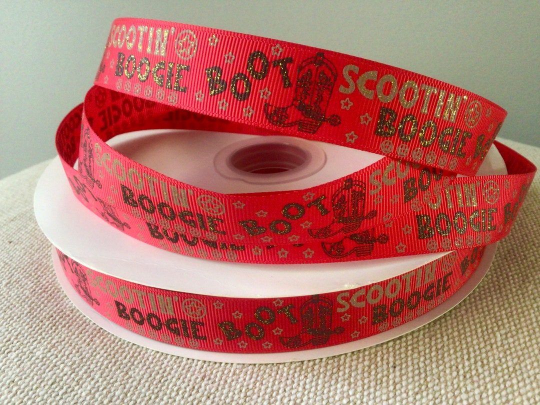 7/8” Boot Scootin Boogie Grosgrain Ribbon - Etsy