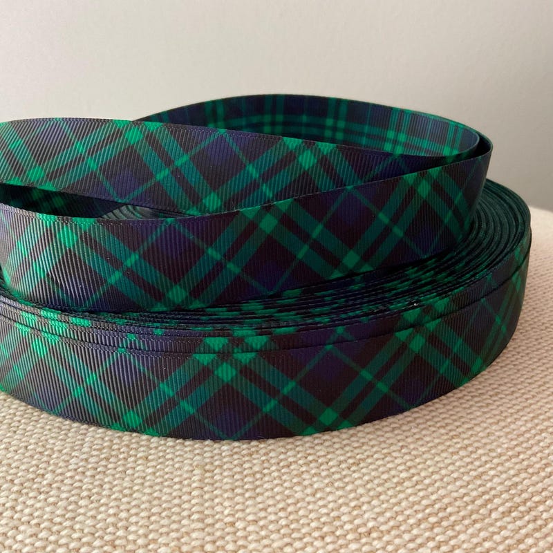 Blue Plaid Ribbon - Etsy