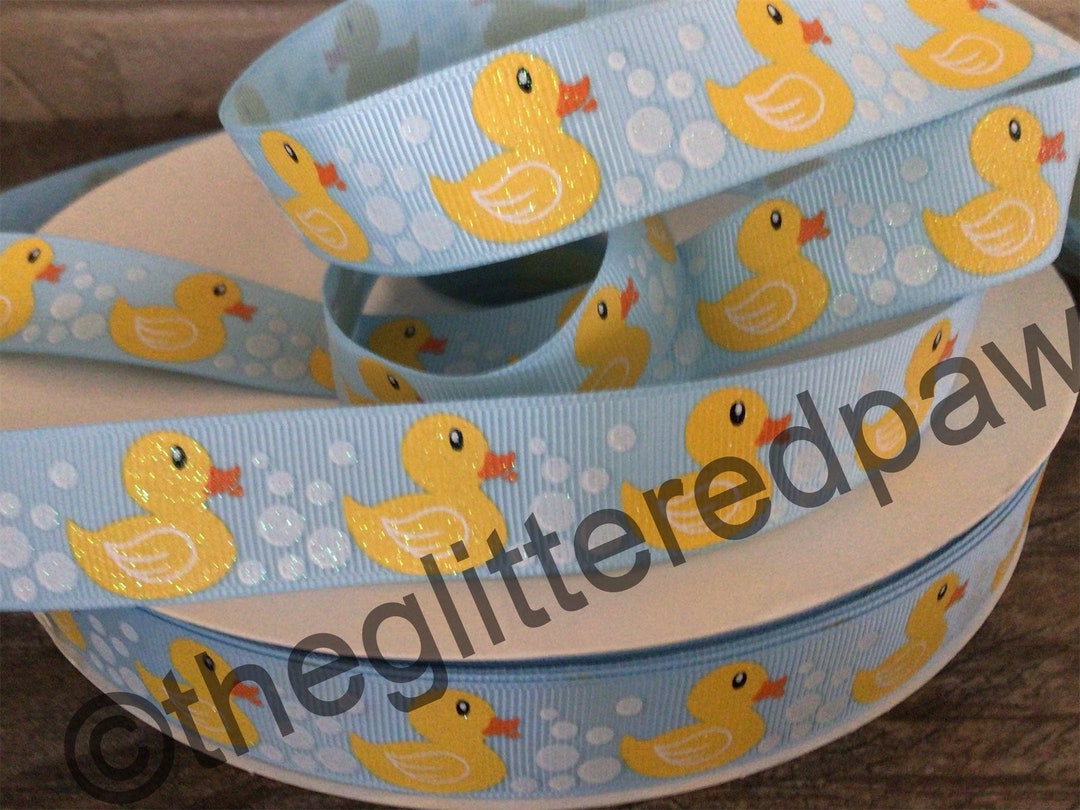 7/8 Rubber Ducky on Light Blue Grosgrain Ribbon - Etsy