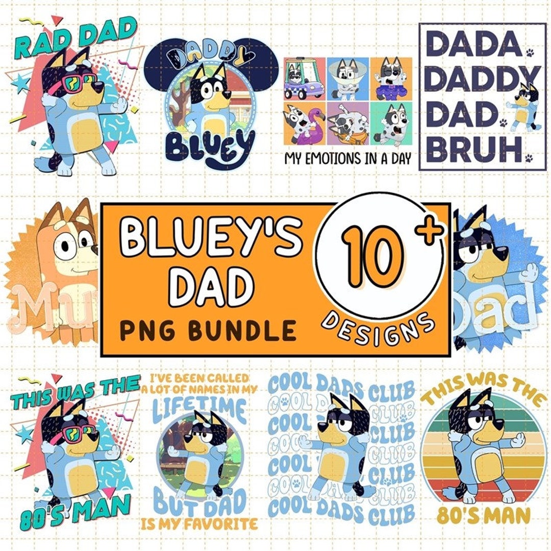 Bluey Dad Bandit Png Sublimation, Fathers Day Png, Bluey Themed Party ...