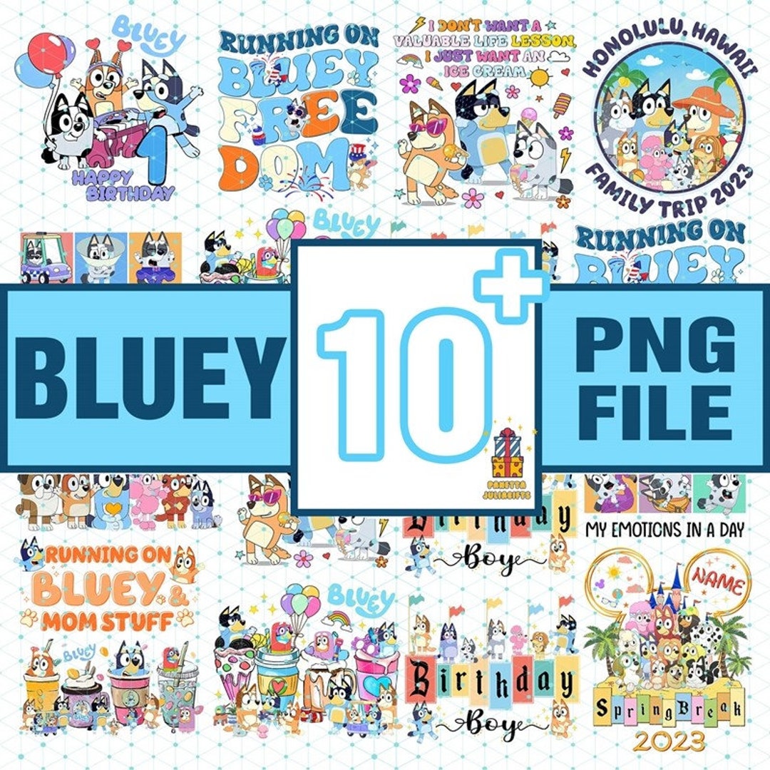 Bluey Family Party Png, Bluey Heeler Instant Download Png, Bluey ...