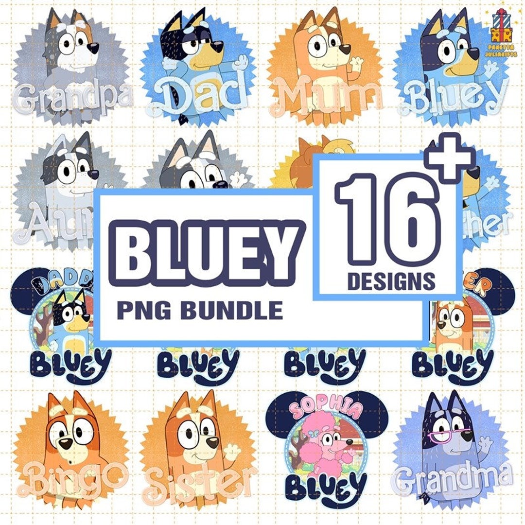 Bluey Family Png Bundle, Bluey Fathers Day Png, Bluey Family Png File ...