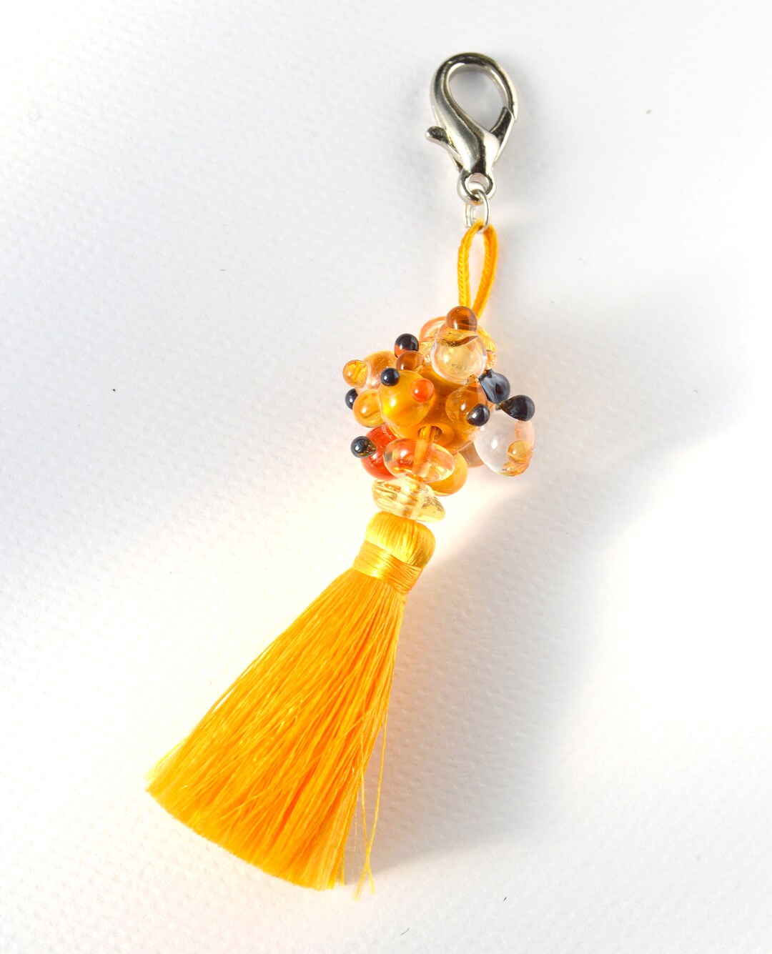 Lampwork Murano Glass Tassel Keychain Limonetta - Etsy