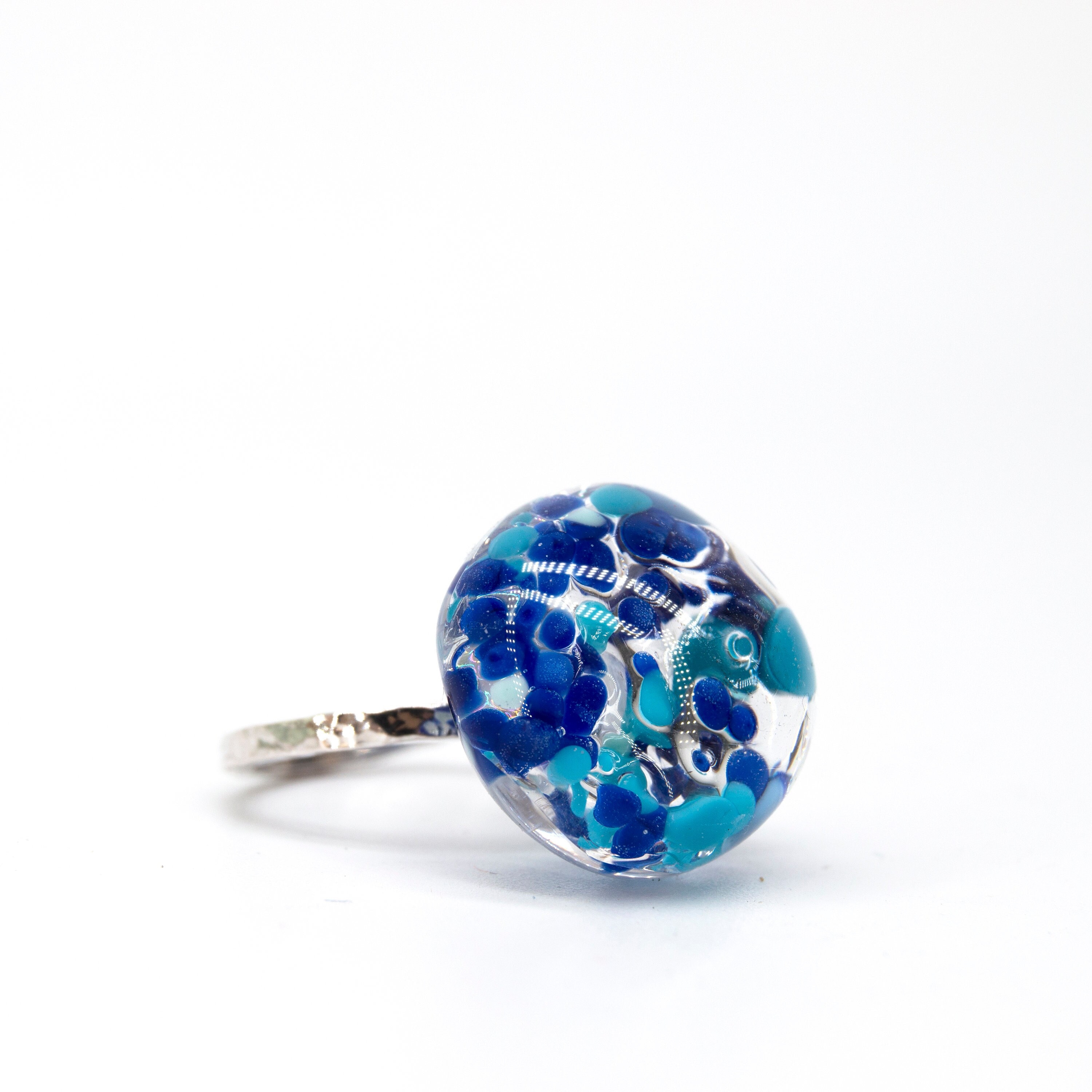 Murano glass lampwork ring Confetti