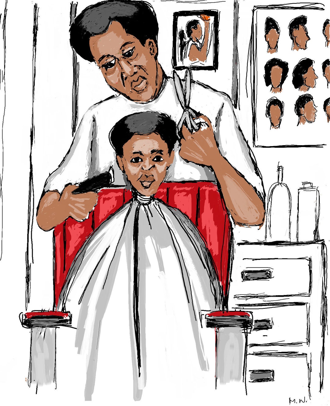 Barber Shop, African American Art, Black Artist, Black Art, Folk Art ...
