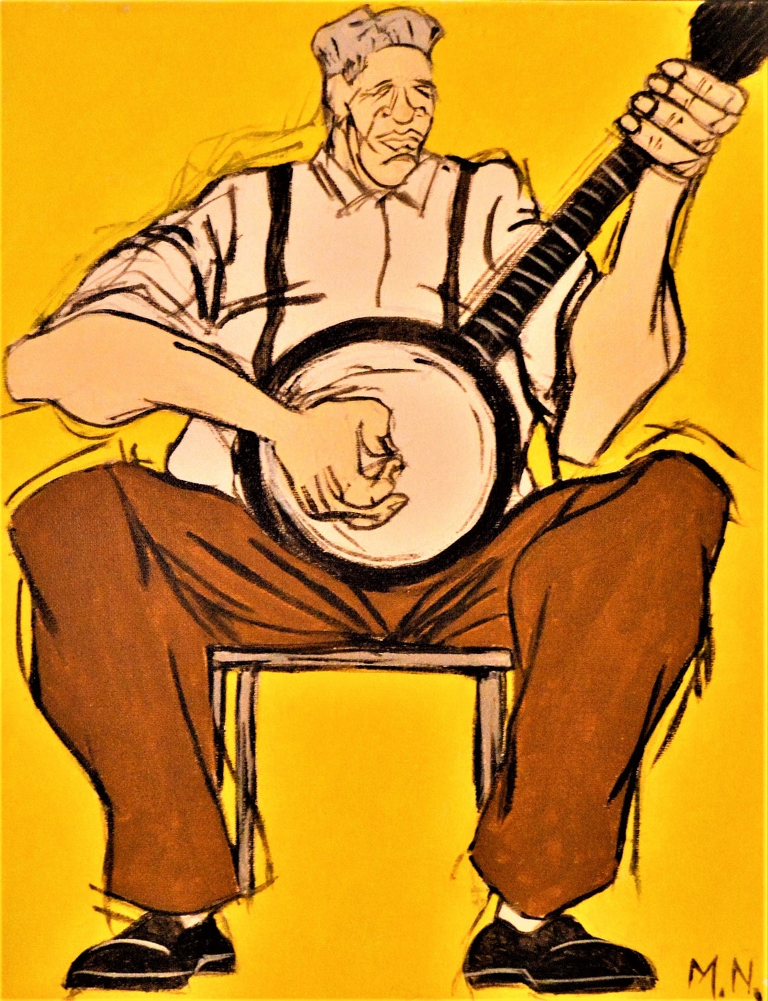 Banjo Man, Art Printblack History Monthchristmas - Etsy