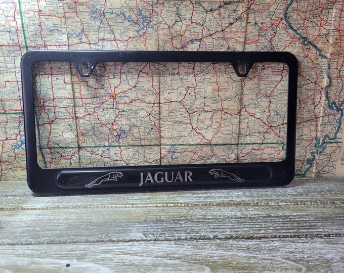 Vintage Jaguar License Plate Frame, Luxury Car License Plate Holder ...