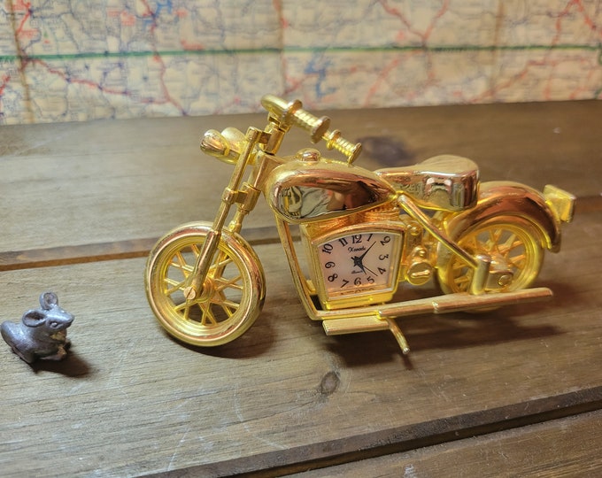Vintage Xanadu Motorcycle Clock, Tiny Clock, Small Clock, Unique Clock ...