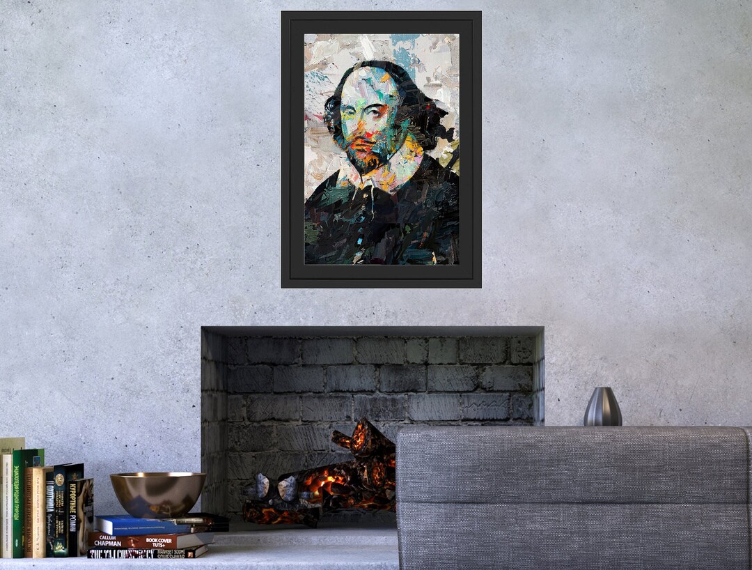 William Shakespeare Portrait Abstract Art Famous Playwright Author ...