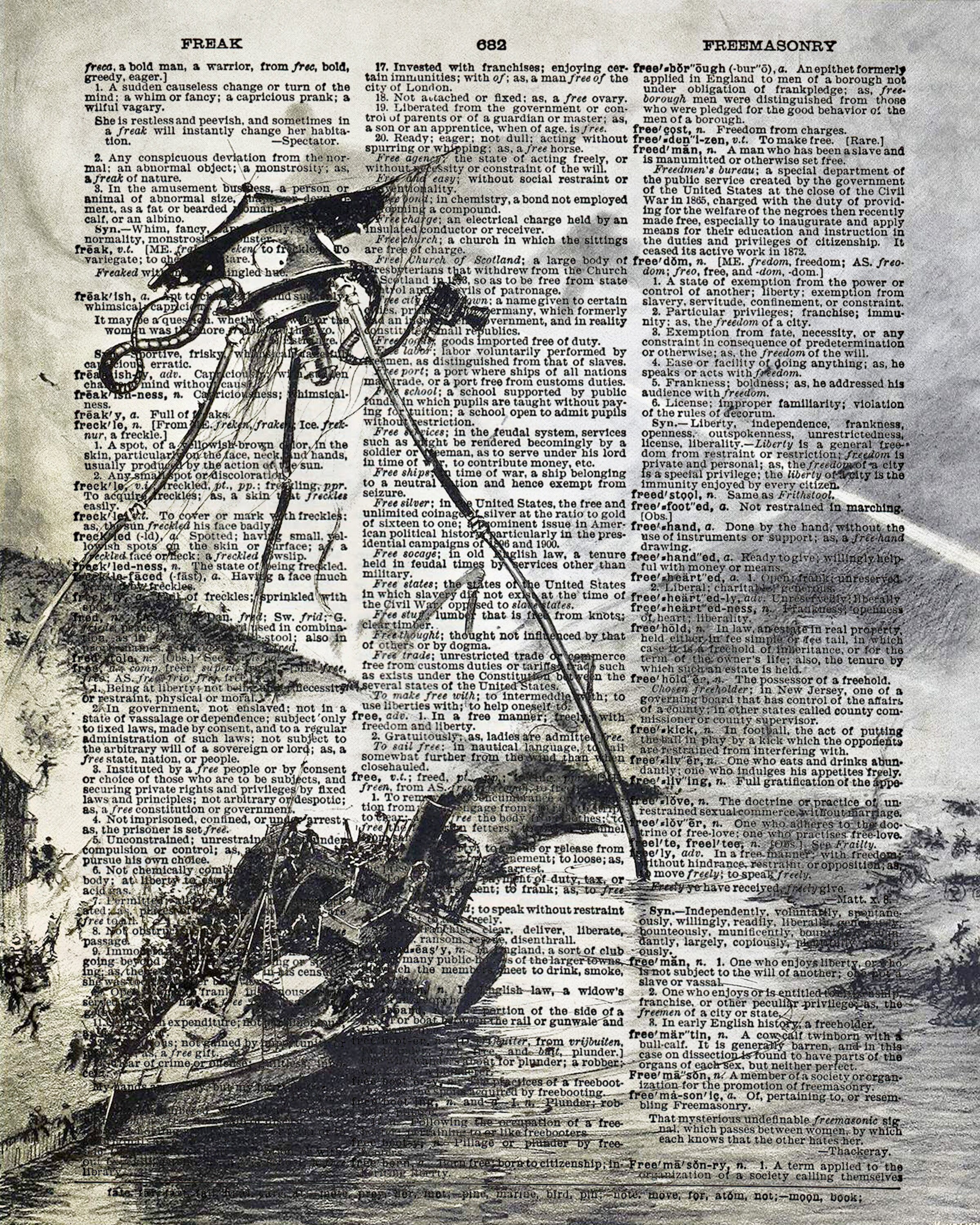 The War of the Worlds Art Print Martians 3 Piece Art Set - Etsy