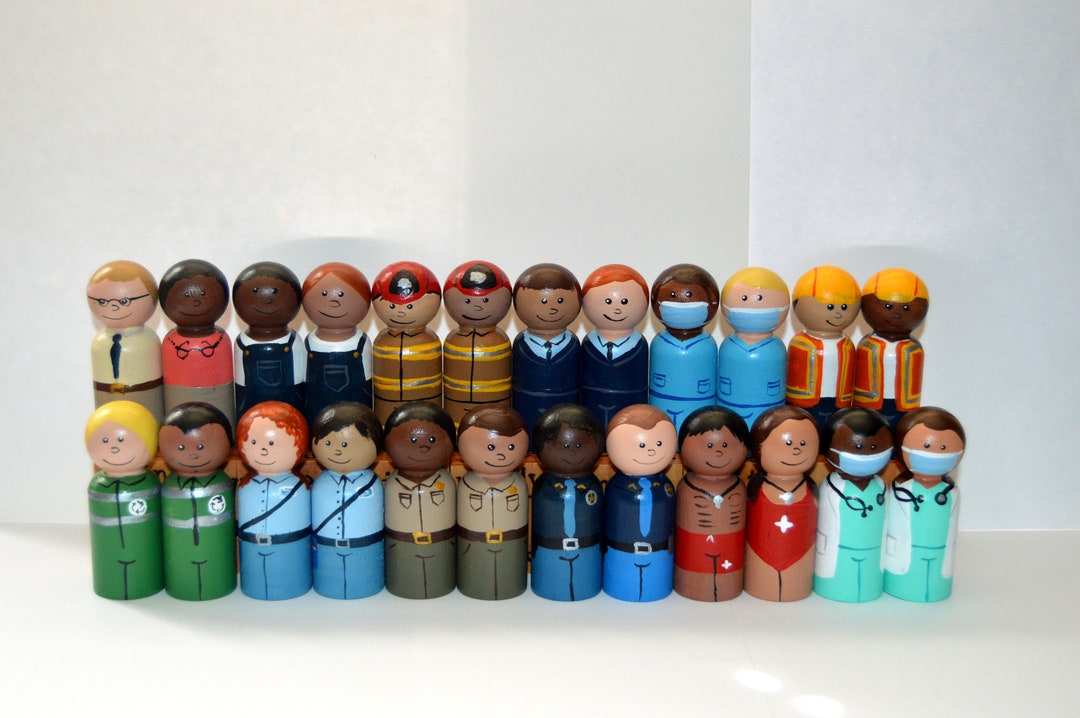 Community Helper Peg Dolls - Etsy