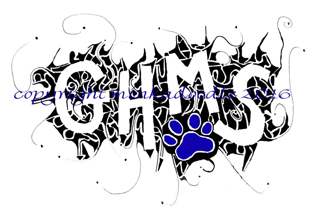 Gold Hill Middle School With Pawprint - Etsy