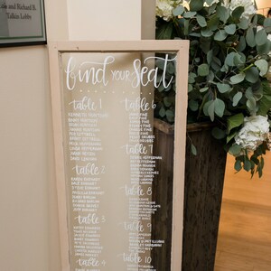 Hand Lettered Table Assignment Sign Calligraphy - Etsy