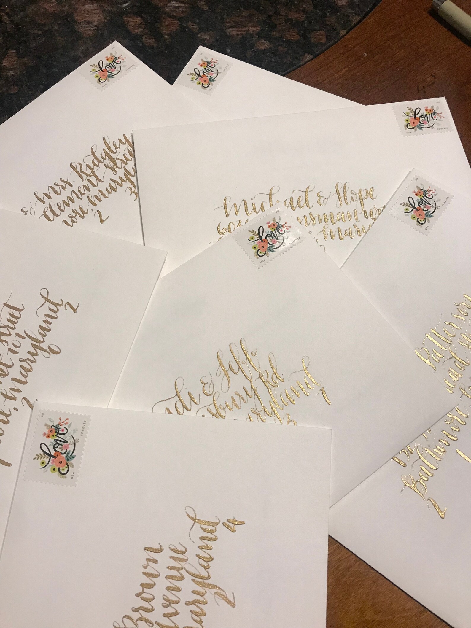 Custom Hand Lettered Wedding Envelopes // Handwritten Invitation ...