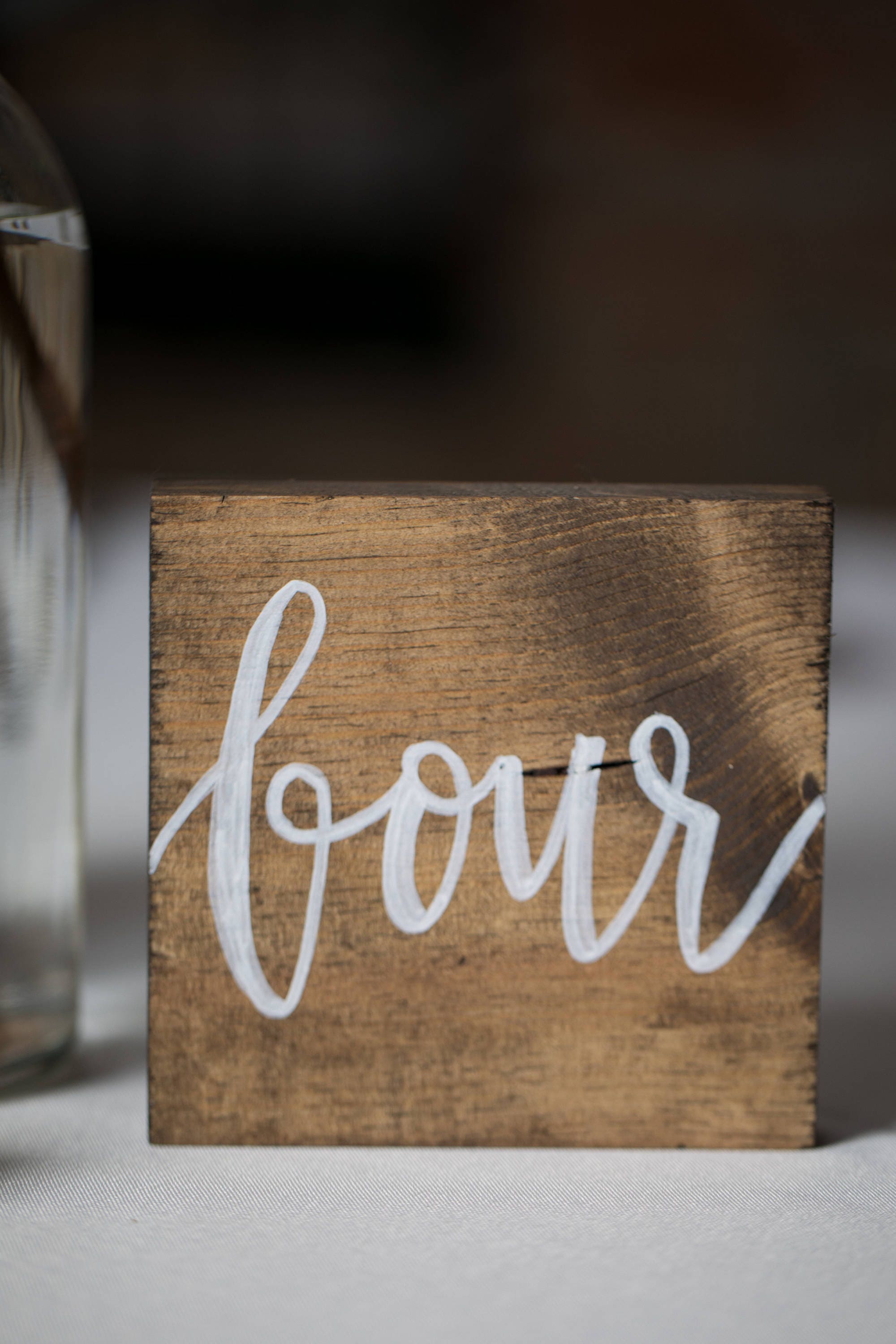 Wooden Hand Lettered Table Numbers - Etsy