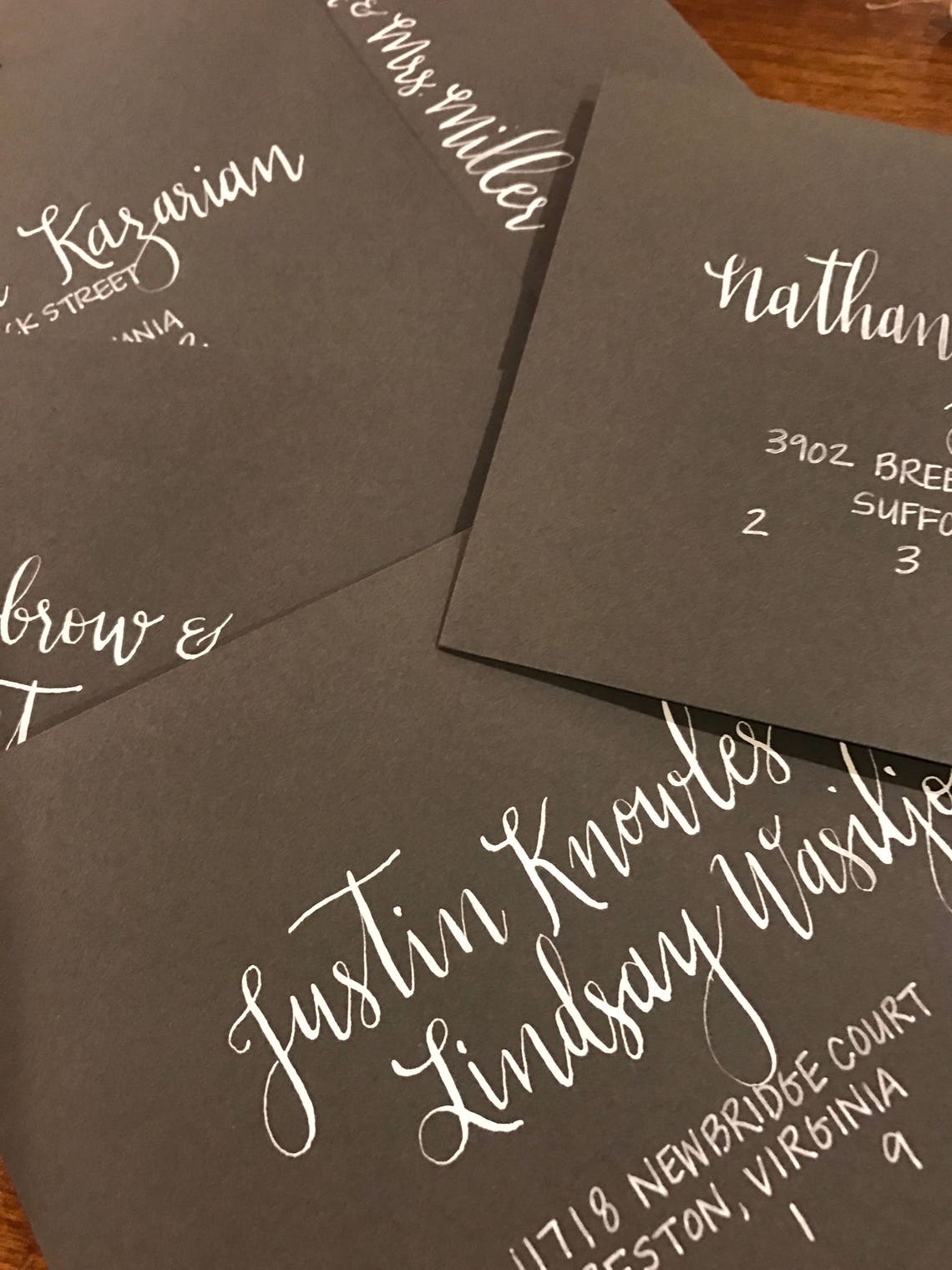 Custom Hand Lettered Wedding Envelopes // Handwritten Invitation ...