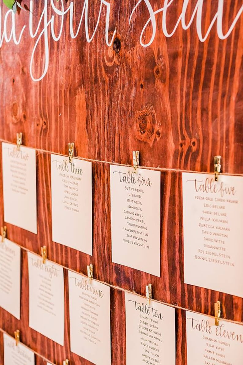 Hand Lettered Table Assignment Sign Calligraphy - Etsy