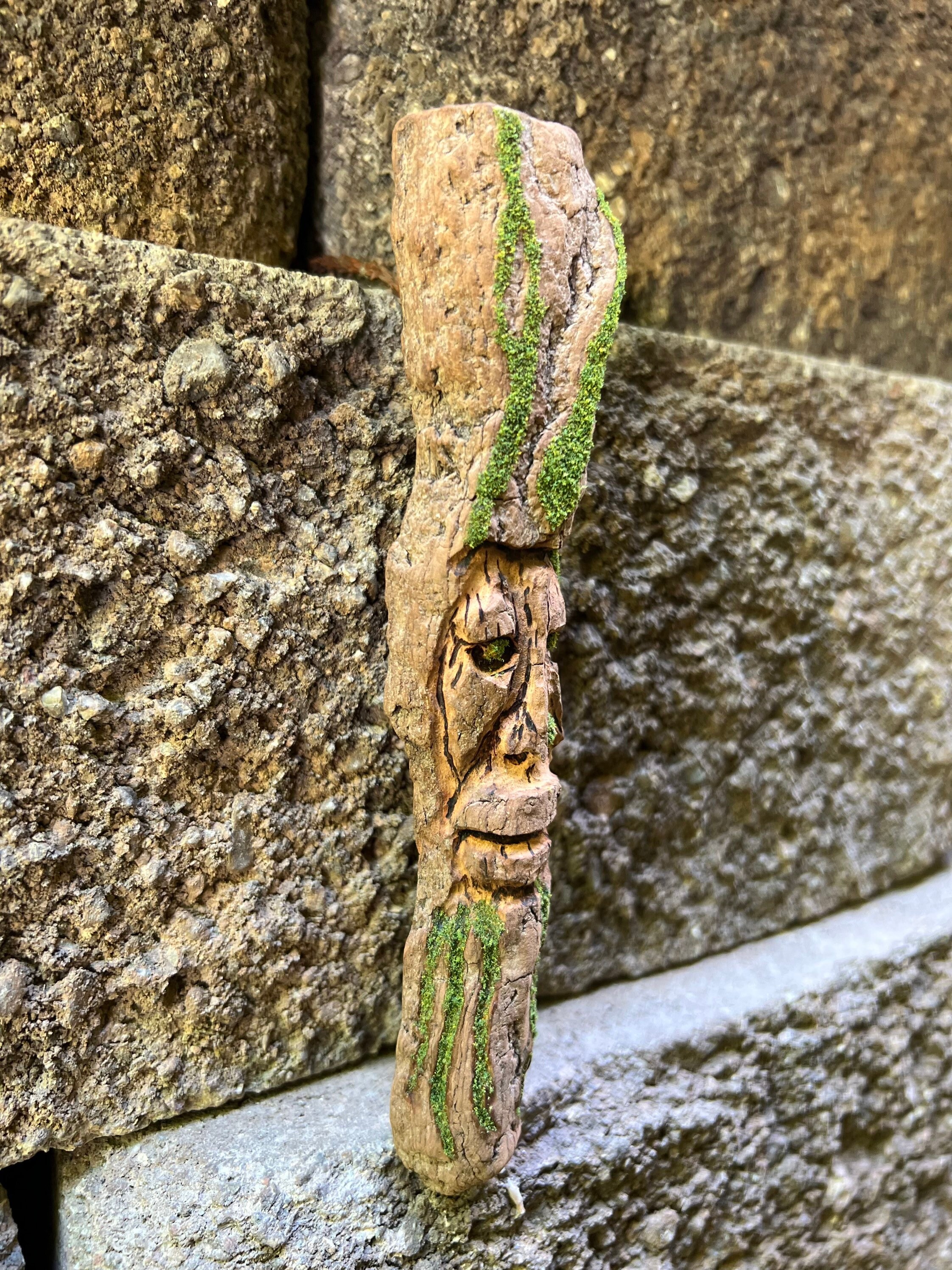 Breysun Tree Spirit Wood Carving Pyrography Totem - Etsy